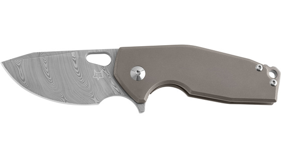 Cuțite FOX VOX SURU FOLD. KN TITANIUM ACID-DAMASTEEL SUPER DENSE TWIST ...