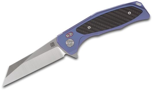 Artisan Megahawk S35VN/Titanium with Carbon Fiber Blue 1809G-BUS ...
