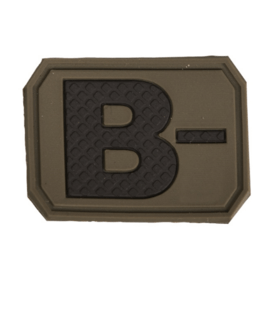 Mil-Tec PATCH 3D BLOOD B NEGATIVE olive 16831401 - Other | KNIFESTOCK