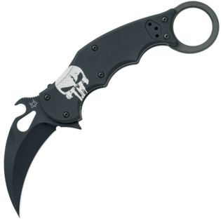 Fox Fox SKULL karambit N690Co fekete idroglider, Punisher - Zsebkések ...