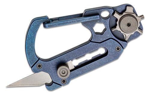 Civivi Polymorph Blue Titanium Carabiner Keychain Multi-Tool C20045-3 ...