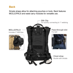 Magforce Foldable Backpack Black #0234B - Backpacks | KNIFESTOCK