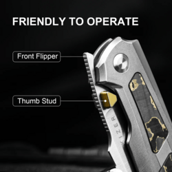 Kizer Frame Lock Feweed Vu Hu?nh Nam Anh Zwear PM Titanium (Camo Carbon Gold) Ki3694A4 ...